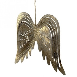 Gold Layered Angel Wings Ornament - Bed Bath & Beyond - 42453205