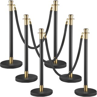 VEVOR Crowd Control Stanchion,Set of 6 Pieces Stanchion Set,Stanchion ...