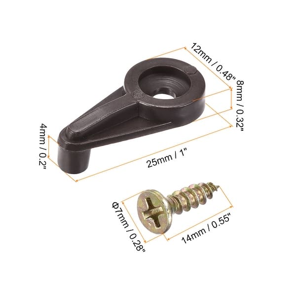 Glass Retainer Clips Kit 25mm Cabinet Door Clips for 4mm Glass w Screw ...