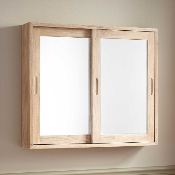 Signature Hardware 929169 Wulan 31 1 2 W x 27 3 4 H Teak Framed Double Door Me Bed Bath Beyond 25653734