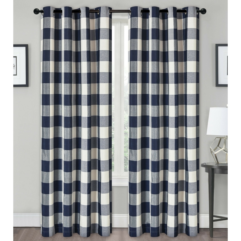 Blue Plaid Curtains - Bed Bath & Beyond