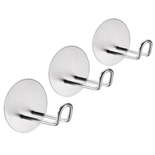 Adhesive Hooks Wall Hooks Stainless Steel Hanger 60mmx60mm, 3pcs ...