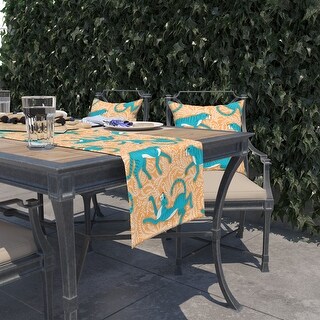TREKKING TIGER TANGERINE Indoor|Outdoor Table Runner By Kavka Designs ...