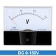 DC 0-150V Analog Panel Voltage Measuring Volt Meter 44C2 1.5% Error ...