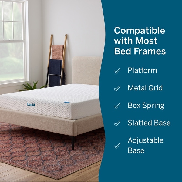 LUCID Comfort Collection 10 inch Luxury Gel Memory Foam Mattress On Sale Bed Bath Beyond 11953780
