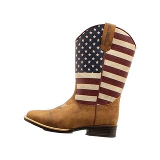 Twister Western Boots Boys Jacob USA Flag Square Multi-Color 446000108 ...