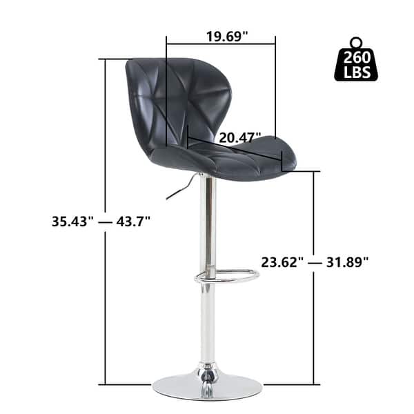 Swivel Lift BarStools W/ Back Chrome Frame BarChair for Kitchen Island ...