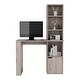 Light Gray Writing computer desk With storage cabinet and Bookcase with ...