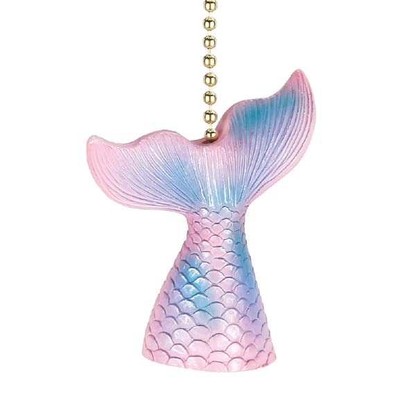 Mermaid Tail Pink and Blue Ceiling Fan Pull or Light Pull Chain - Bed ...