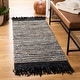 SAFAVIEH Handmade Vintage Boho Leather Zhanna Modern Stripe Leather Rug ...