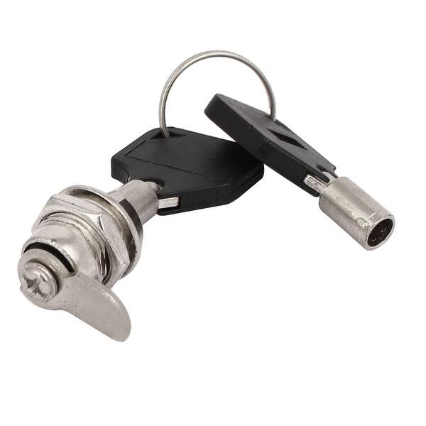 19mmx15mmx18mm Safety Keyed Tubular Cam Lock Locker Silver Tone w 2 ...