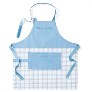KITCHENAID Gourmet Series Gridlines Little Chef Apron, Water & Stain ...