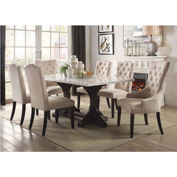 Brown dining table solid wood Gerardo table rectangular shape table ...