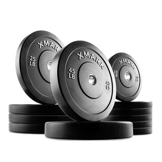 XMark Olympic Bumper Weight Plates, Stainless Inserts, XM-3385-250S ...
