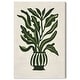 Green Vase I Minimalistic Botanical Art Prints Canvas Wall Art by Art ...