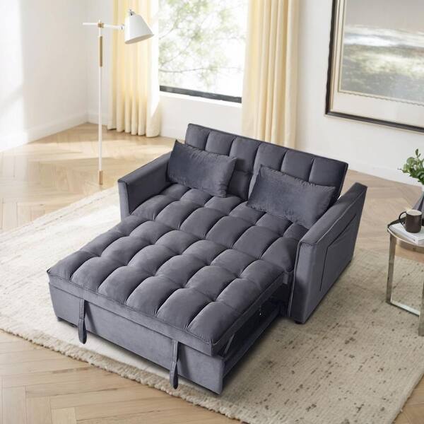 grey sofa bed made