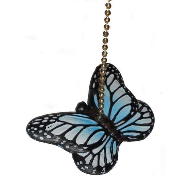 Blue Monarch Butterfly Ceiling Fan Pull or Light Pull Chain - Bed Bath ...