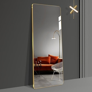 D1.5" Matte Gold Aluminium Frame Full Length Mirror - Bed Bath & Beyond ...