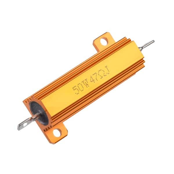 50W 47 Ohm Aluminium Housing Chassis Mount Wirewound Resistor Glod 2pcs ...