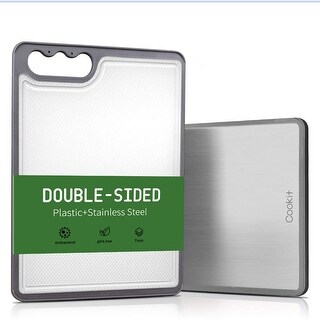 Kitchen Double Sided Cutting Board Stainless Steel Cutting Board - Bed ...