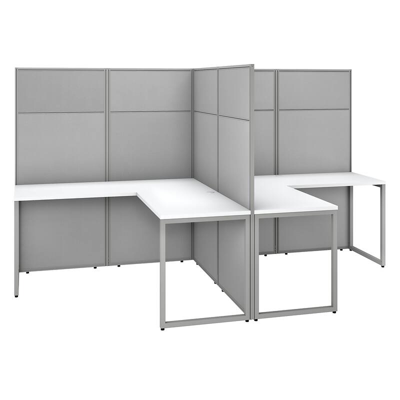 Easy Office 60W 2 Person L Shaped Desk by Bush Business Furniture ...