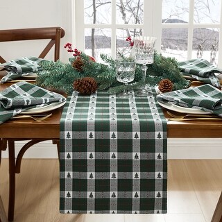 Sherwood Tree Dobby Cotton Table Runner - 13x70 - Bed Bath & Beyond ...