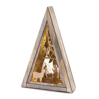 Cut Out Wood Nativity Scene with LED Lights 12"H - Bed Bath & Beyond ...