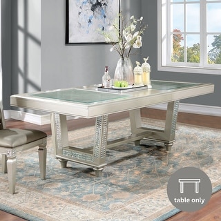 Furniture of America Medlee Glam 84-inch Expandable Dining Table with ...