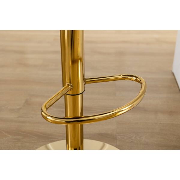 2 Pc Swivel Bar Stools Ergonomic Adjustable Dining Chair with Footrest ...