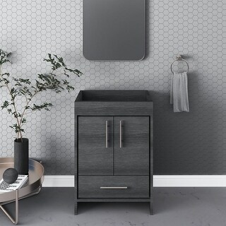 Volpa USA Pacific 24-inch Black Ash Freestanding Bathroom Cabinet - Bed ...