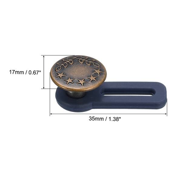 Button Extenders, 12pcs No-Sew Extend Buttons for Pants Jeans(Dark ...
