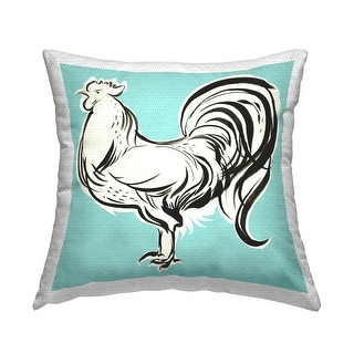 Stupell Abstract Rooster Doodle Printed Outdoor Throw Pillow Design by ...