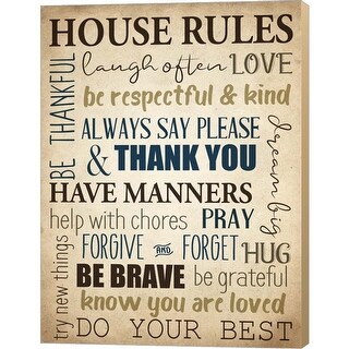 Kimberly Allen 'House Rules' Canvas Art - Bed Bath & Beyond - 37290266
