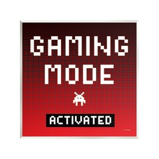 Stupell Gaming Mode Activated Wall Plaque Art Design By Yass Naffas ...