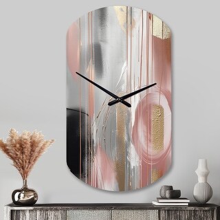 Pink Gold Circle Complexity - Abstract Modern Shapes Transitional Wall ...