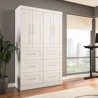 Versatile 86W Closet Organizer with Drawers by Bestar - Bed Bath ...