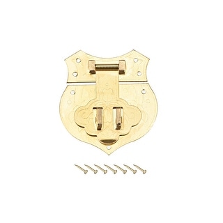 Wood Case Box Hasp 40x43mm Closure Brass Antique Latches Yellow ...