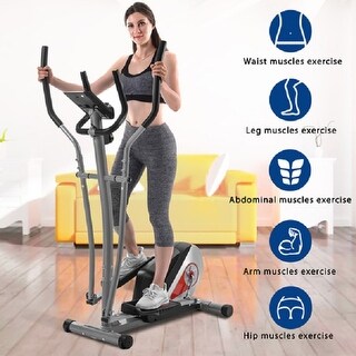 Elliptical Machine Trainer Magnetic Smooth Quiet Driven with LCD ...