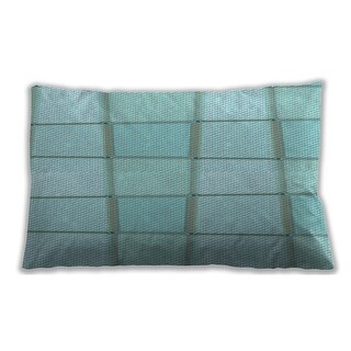 Ahgly Company Patterned Indoor-Outdoor Tron Blue Lumbar Throw Pillow ...