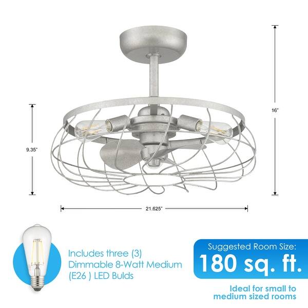 Santiago® 22 inch Retro-Style Ceiling Fan with Remote Control and ...