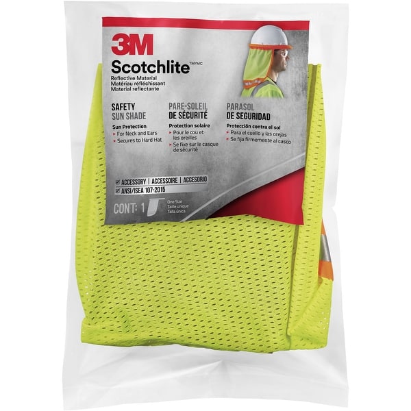 3M Scotchlite Reflective Hard Hat Sun Shade Fluorescent Yellow - Bed ...