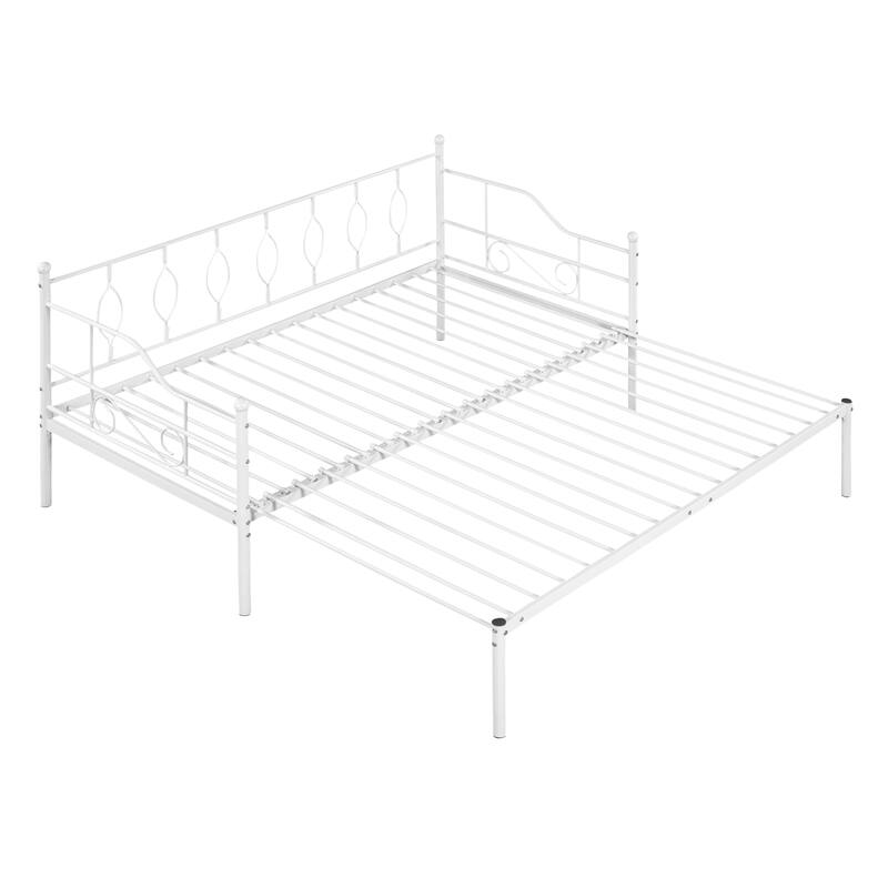 Elegant Twin Metal Daybed With Pull Out Trundle Sofa Bed Design In