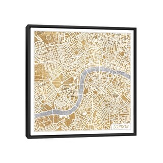 iCanvas "Gilded London Map" by Laura Marshall Framed - Bed Bath ...