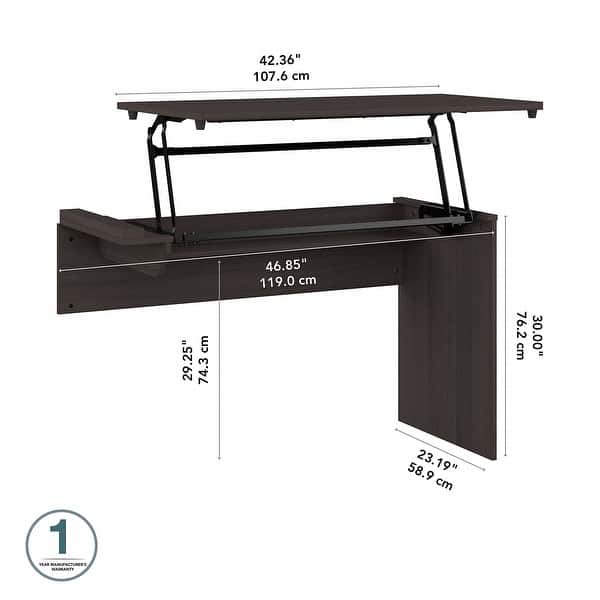 Cabot 3 Position Sit to Stand Desk Return by Bush Furniture - Bed Bath ...