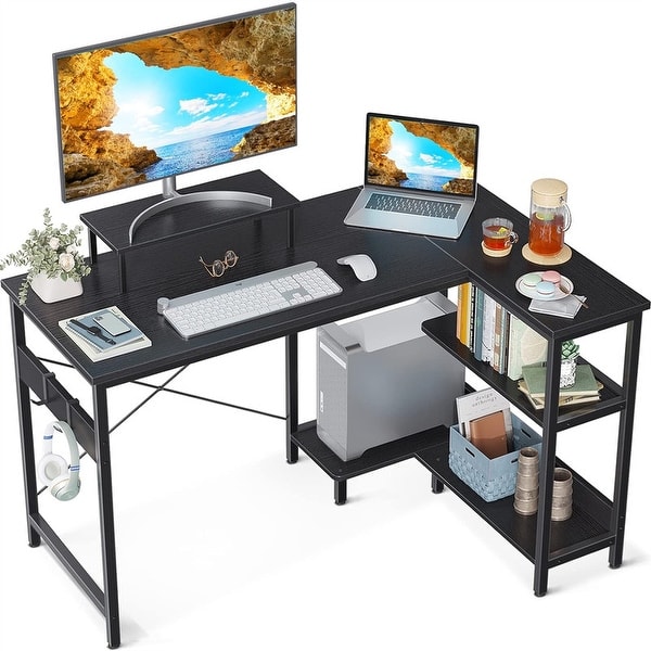 40 Inch Small L Shaped Computer Desk - Bed Bath & Beyond - 39897650