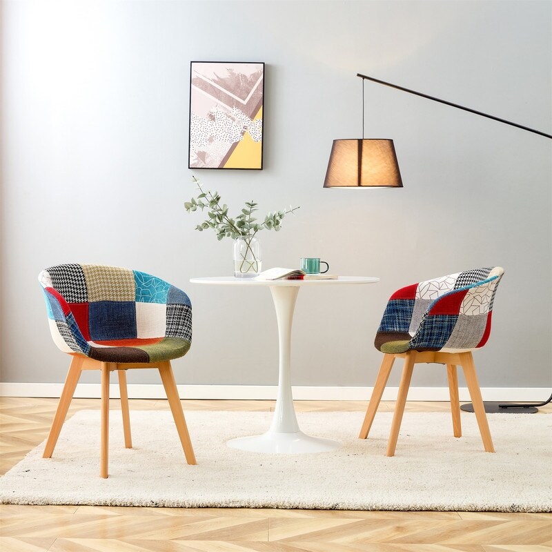 Set of 2 Patchwork Modern Dining chair, living room Chair - Bed Bath ...