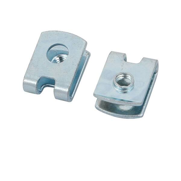 M4 15mmx11mm Iron White Zinc Plated Extruded U Nut Clip 25pcs - Silver ...