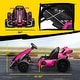 Aosom 24V Electric Go Kart, Drift Kart, Dual Motors, Adjustable Seat ...