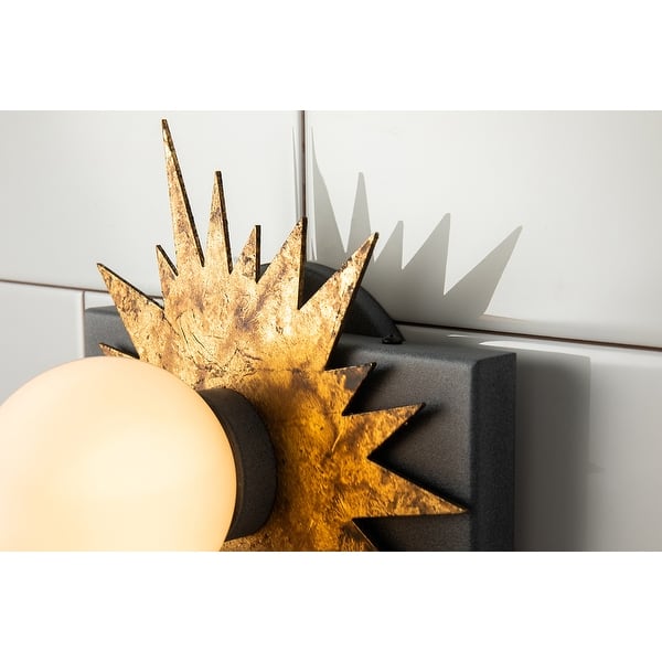 Sun Gold and Zinc 1-Lt Wall Sconce - Bed Bath & Beyond - 33026385