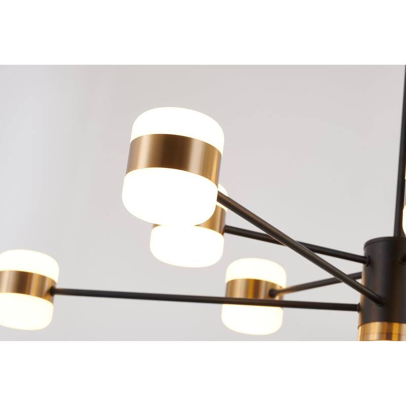 Black Metal LED Lighting With Gold Metal Hardware - Overstock - 30159898